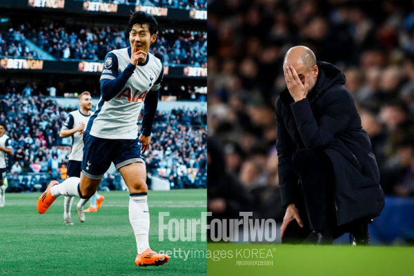 "8년 만에 처음이야" 손흥민이 또또 울렸다...과르디올라 감독, 커리어 사상 '최초' 5연패+토트넘에 '최다패'