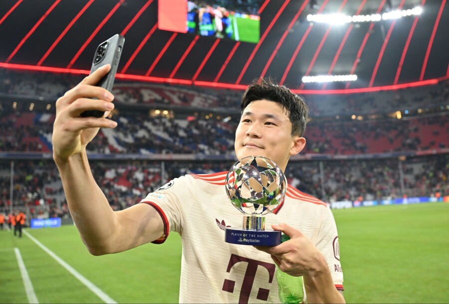 [오피셜] '이강인 막고 결승골 포효' 김민재 첫 MOM 쾌거…뮌헨, PSG 1-0 꺾고 11위 점프→PSG는 16강 '실패 위기'