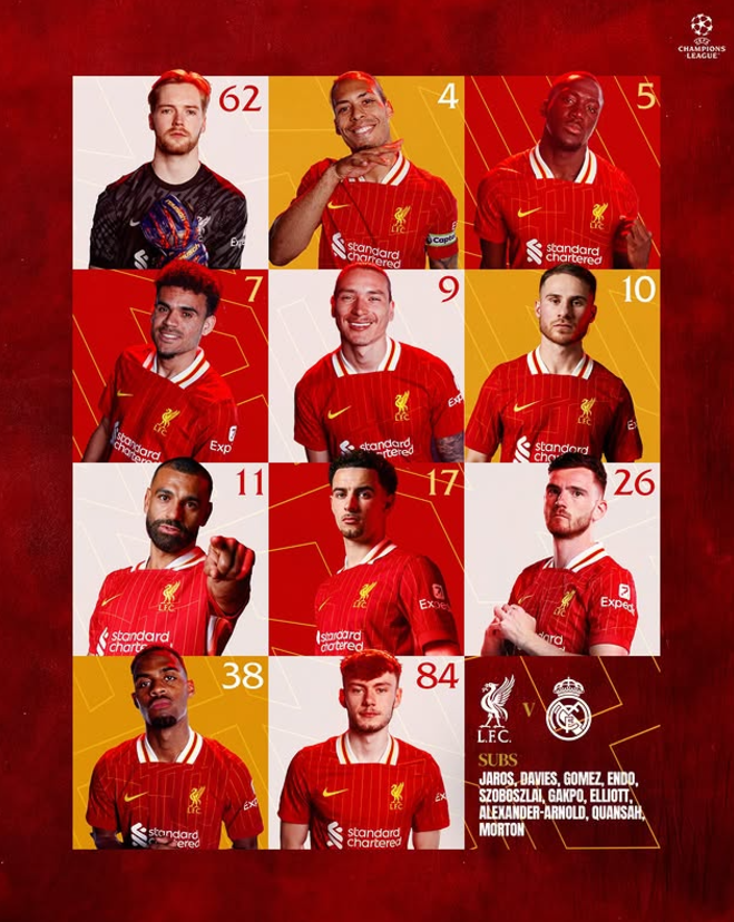 ‘맥알리스터 선제골·각포 쐐기골’···리버풀, 안방서 레알 마드리드에 2-0 완승, UCL ‘5연승+선두질주’[UCL 리뷰]