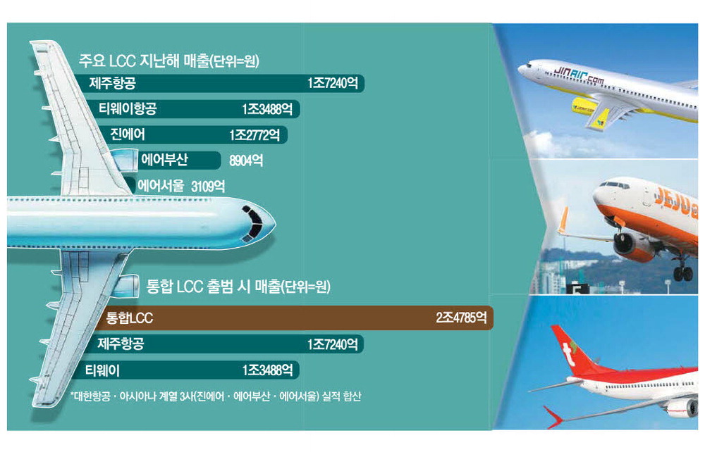 '메가 LCC' 이륙땐 단숨에 1위 저비용 항공 합종연횡 신호탄