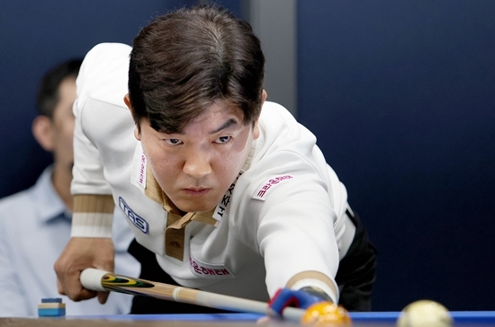 ‘승부치기 하이런7점’ 김재근, 극적 역전승 64강행…최성원은 128강서 탈락[하이원배PBA]