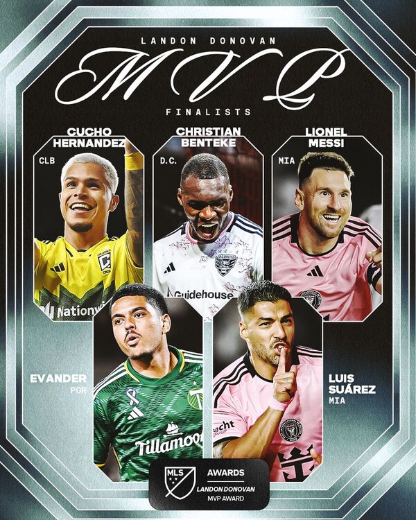 [오피셜] ‘19경기 20골 16도움’ 메시, MLS MVP 선정...38.43% 득표