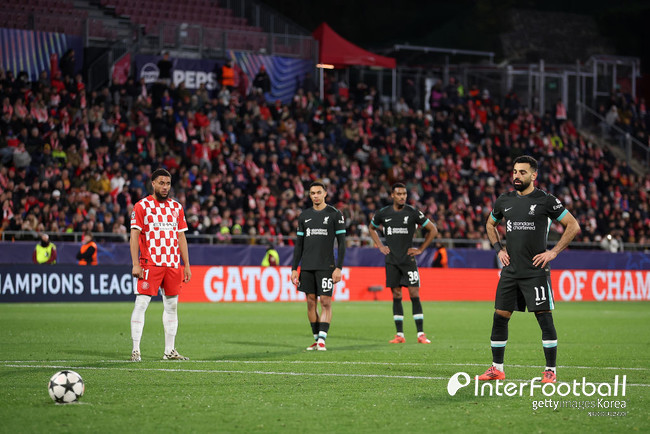 [UCL 리뷰] 슬롯의 리버풀, 역대급 페이스...'살라 PK 결승골' 지로나에 1-0 승리→챔스 6연승