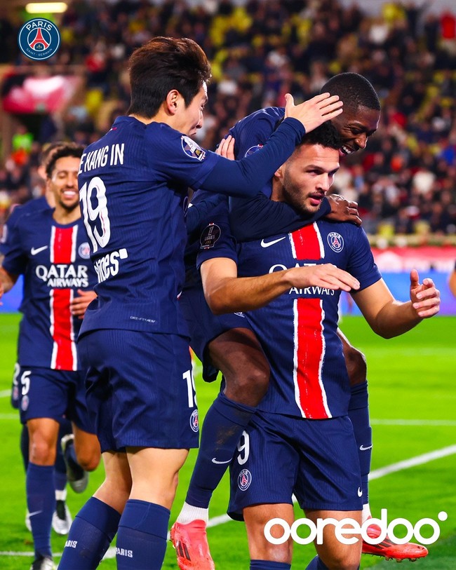 '이래도 계속 벤치?' 이강인, 2호 도움! 팀 내 키패스 2위+공격P 3위...PSG, 모나코에 4-2 승리