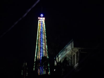 Capitalism icon Starbucks at DMZ observatory contrasts with nearby ...