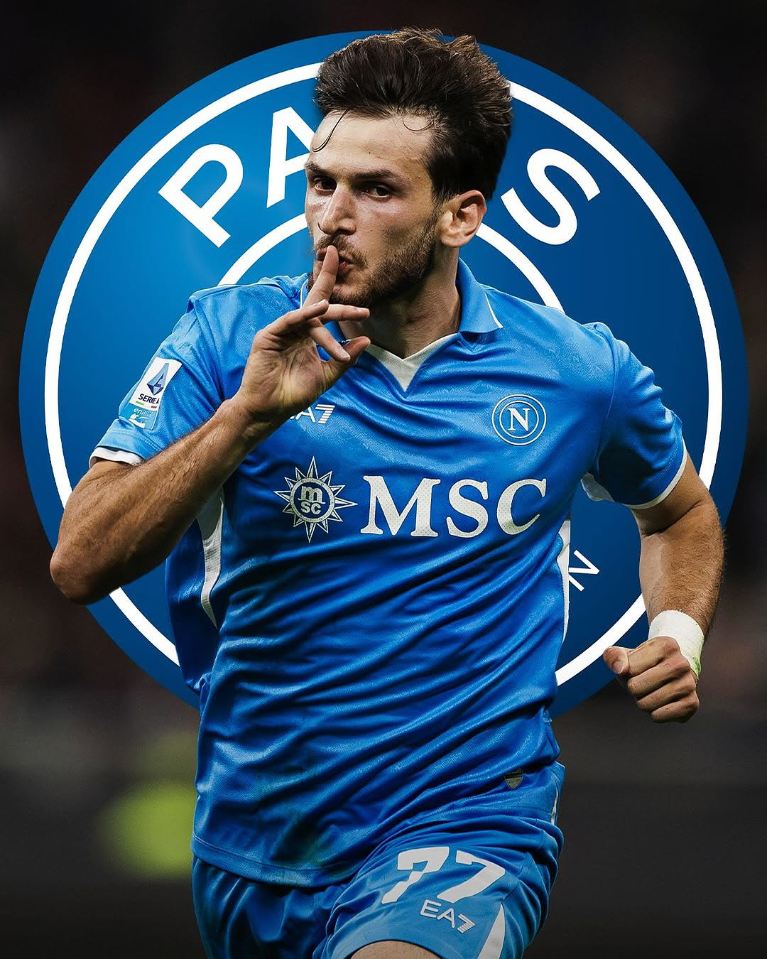 초대형 HERE WE GO 뜬다...'세리에 MVP' 나폴리 에이스, PSG로 '이적료 1050억' 빅딜