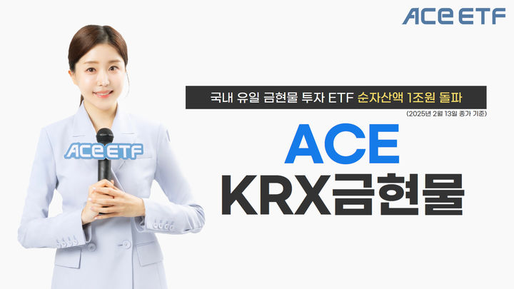 한투운용, ACE KRX금현물 ETF, 순자산액 1조원 돌파