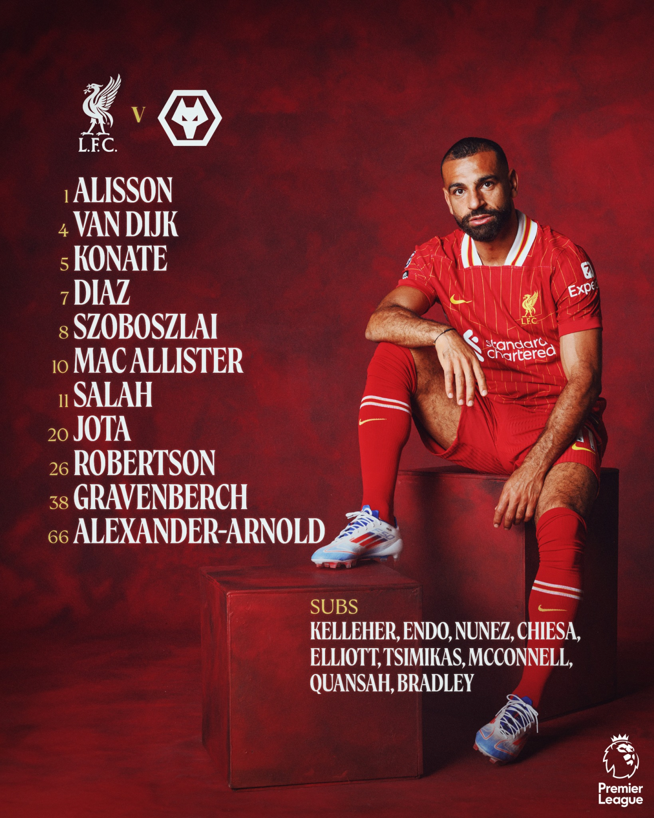 '23골 14도움' 살라, 'PL GOAT'의 길로! 6경기 연속골→울버햄튼에 2-1 승리…승점 60 고지 돌파