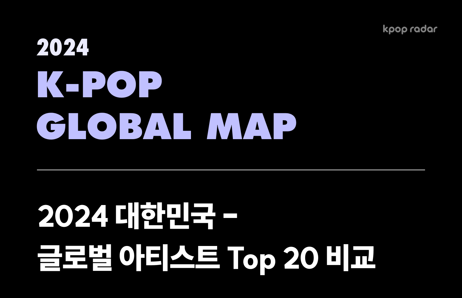 케이팝레이더, 글로벌 호령한 K-POP 국가별 인기 1위는?