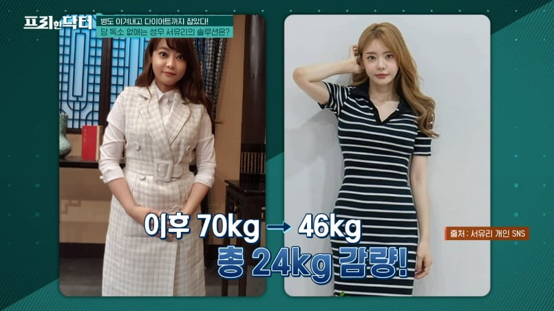 '11억 빚 상환' 서유리 근황, "'70kg→46kg' 감량...그레이브스병 완치" ('프리한 닥터')