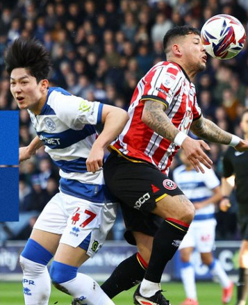 '실점 빌미 했어도 슈팅 1위인데' 양민혁, GK 빼고 최하평점 '굴욕'+볼경합 성공도 '0%'... QPR, 셰필드에 1-2 패배