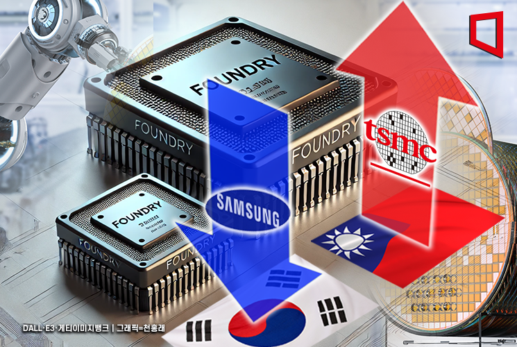 TSMC-삼성전자, 지난해 4분기 파운드리 격차 더 벌어졌다