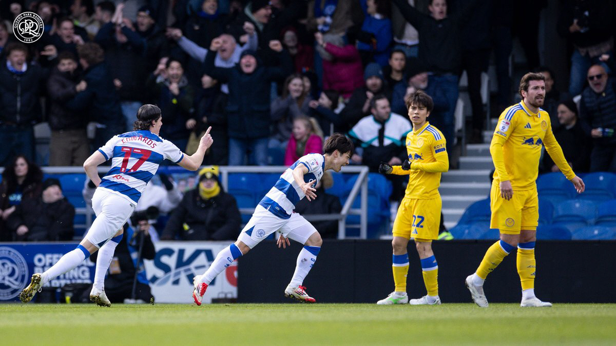양민혁 도대체 왜 안 써?...'日 유망주 비매너 퇴장' QPR, 1위 리즈와 2-2 무 '14위로 상승'