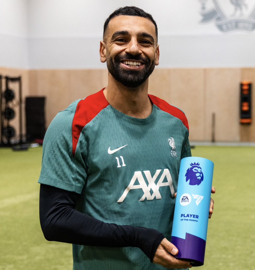 발롱도르급은 아니어도 'PL 킹'…살라, 7번째 이달의 선수상 → 케인-아구에로와 역대 최다 타이