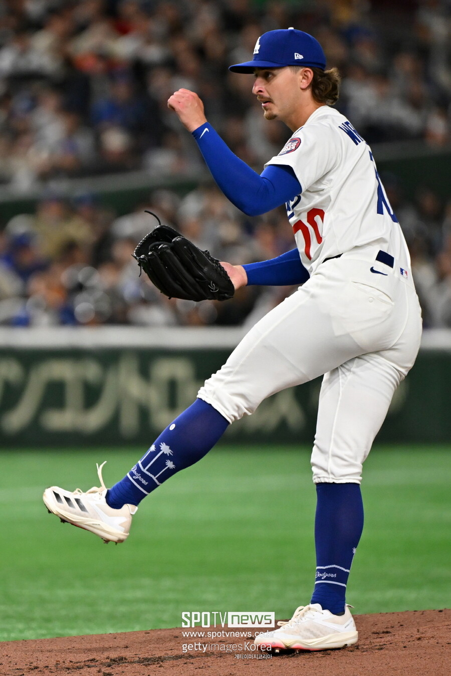 다저스는 1승 투수도 155km 던진다…요미우리에 명품 커브로 매운맛, 2이닝 KKK 퍼펙트