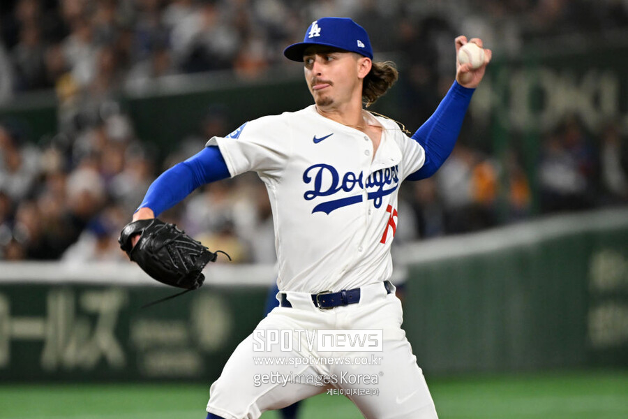 다저스는 1승 투수도 155km 던진다…요미우리에 명품 커브로 매운맛, 2이닝 KKK 퍼펙트