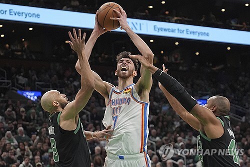 [NBA] ‘SGA·하텐슈타인 55점 합작’ OKC, 아데토쿤보 트리플더블 밀워키 제압