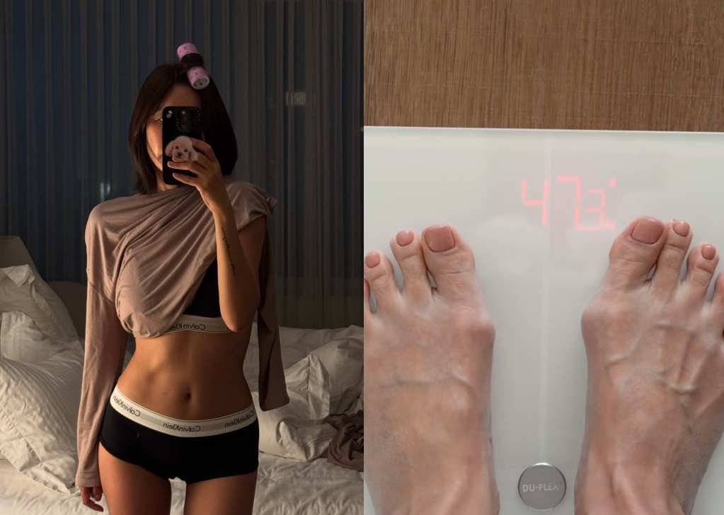 100억 CEO 김준희, 속옷만 입고 아슬아슬..47kg 몸매 '감탄'