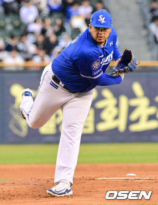 ML 28승 구위 미쳤다! 콜어빈 7이닝 무실점 첫 승…두산, 삼성 2-0 꺾고 홈 개막전 승리 ‘강승호 결승 3루타’ [잠실 리뷰]