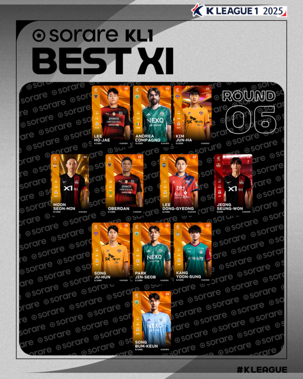 1골 1도움 'K-아데바요르' 정승원, K리그1 6라운드 MVP 선정!...'대역전극' FC서울 베스트 팀