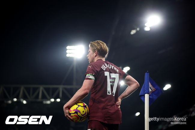 맨시티 떠나는 '전설' KDB, PL 찬스 메이킹만 827회...SON보다 328회 많다