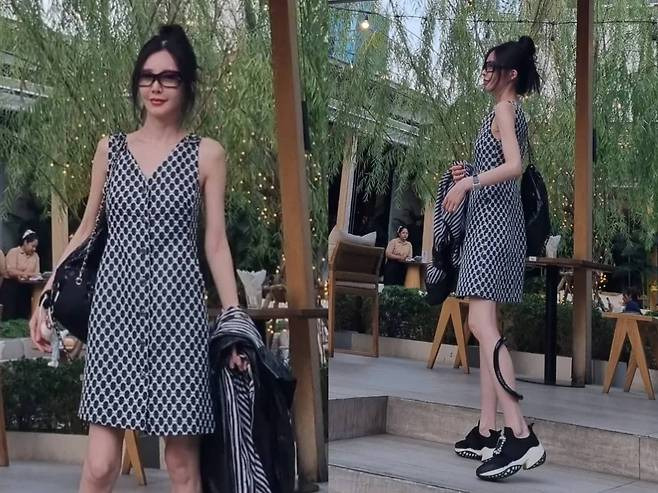 "168cm·41kg 뼈만 남은 보디” 태국 상류층 사모님, 시선 강탈 체크 원피스룩 | 대본은 내운명