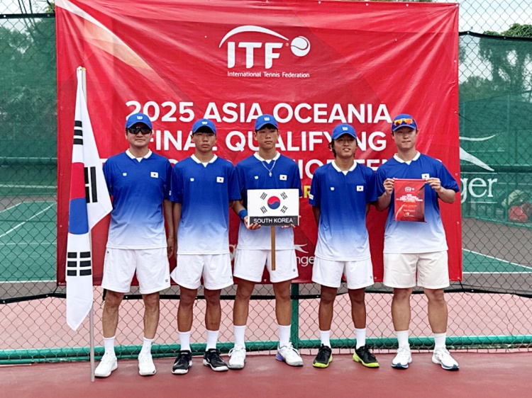 '우승 후보' U14 남자 대표팀, ITF 월드주니어 지역 예선 첫 경기 승리