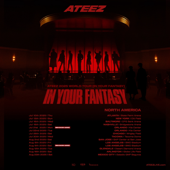 Ateez adds 2 shows to North American leg of 'In Your Fantasy'