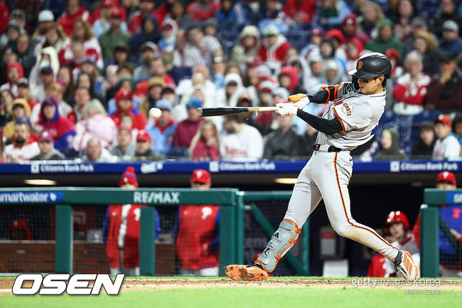 "나쁜 공 아니었는데…" 이정후 제대로 미쳤다, 또 2루타 폭발…시즌 10호, ML 전체 1위 질주