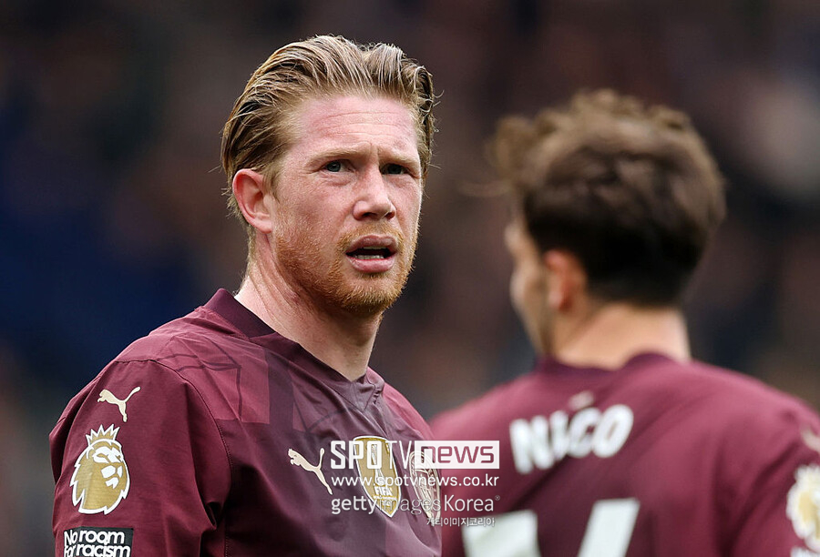 '106골 174도움' 미친 10년 보내도 얄짤 없다…맨시티는 이런 곳, KDB "1년간 아무런 제안 없었어"