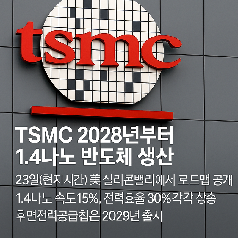 한발 더 앞서가는 대만 TSMC, 2028년 부터 1.4나노 반도체 생산