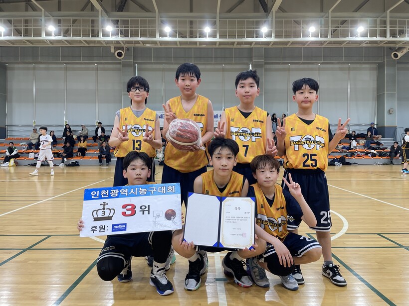 '가파른 성장세' 시흥 TOP U12, 김포시농구협회장배 전승+인천시하계협회장배 3위 거둬