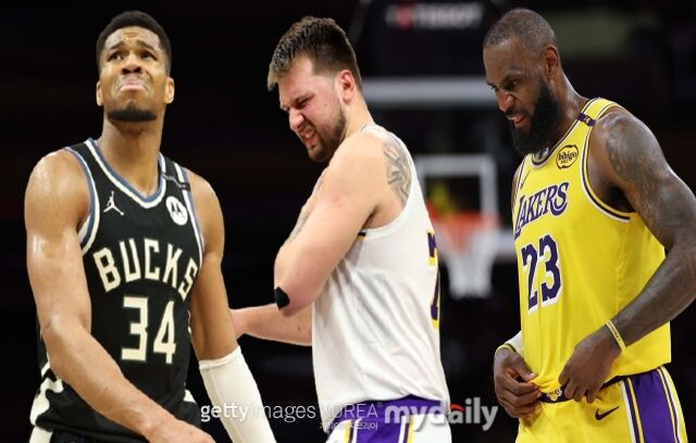 르브론·돈치치·아테토쿤보 눈물→플레이오프 1R서 '광탈'한 NBA 슈퍼스타들