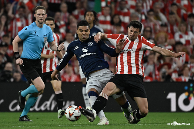 'EPL 팬들 설렌다' 토트넘vs맨유 UEL 결승 유력... '페르난데스 멀티골' 맨유, 빌바오에 3-0 대승