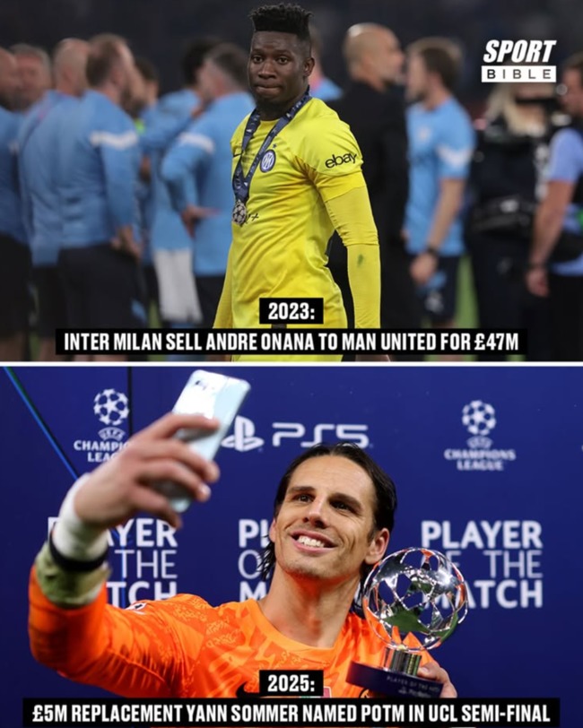 [UCL ISSUE] 인생사 정말 모른다! 오나나 '870억'에 팔고 데려온 '90억' 36세 GK, 결승행 견인