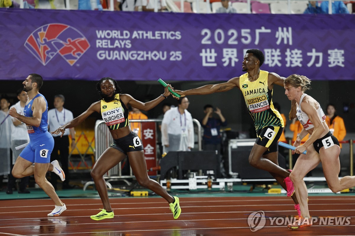 남자 400m계주팀, 세계육상릴레이선수권에서 한국新…38초56(종합)