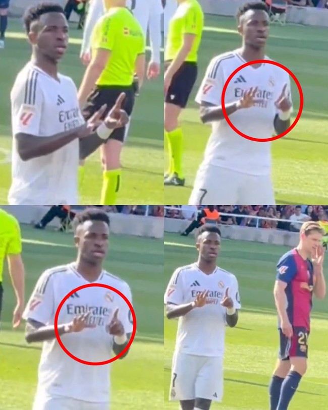 이렇게 추할 수가...'엘 클라시코 참패' 비니시우스, 바르셀로나 팬들과 기싸움 '우리 UCL 우승 15회'