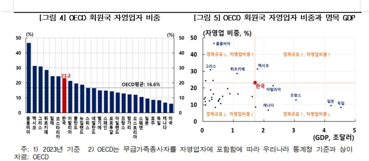 60세이상 고령 사장님 급증에…한국 자영업자 비중 OECD 7위