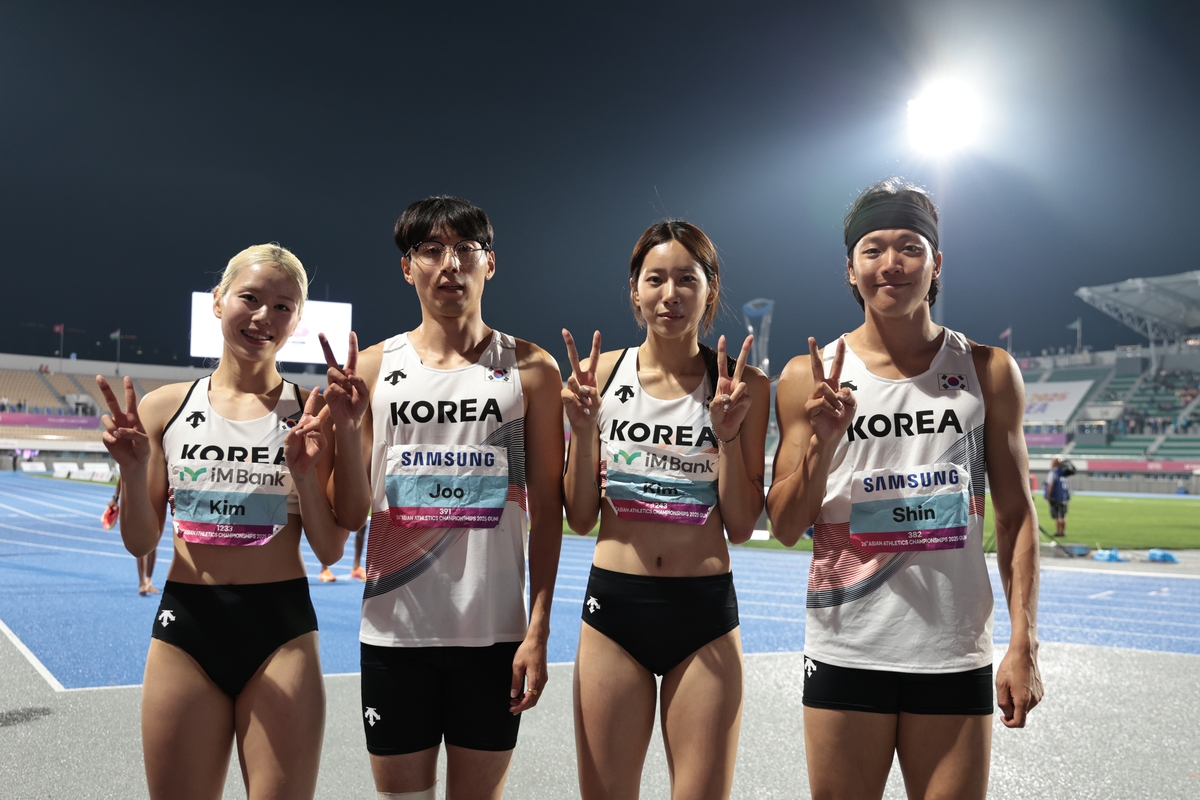 한국 혼성 1,600m 계주, 중국·스리랑카 실격 취소로 다시 5위(종합)