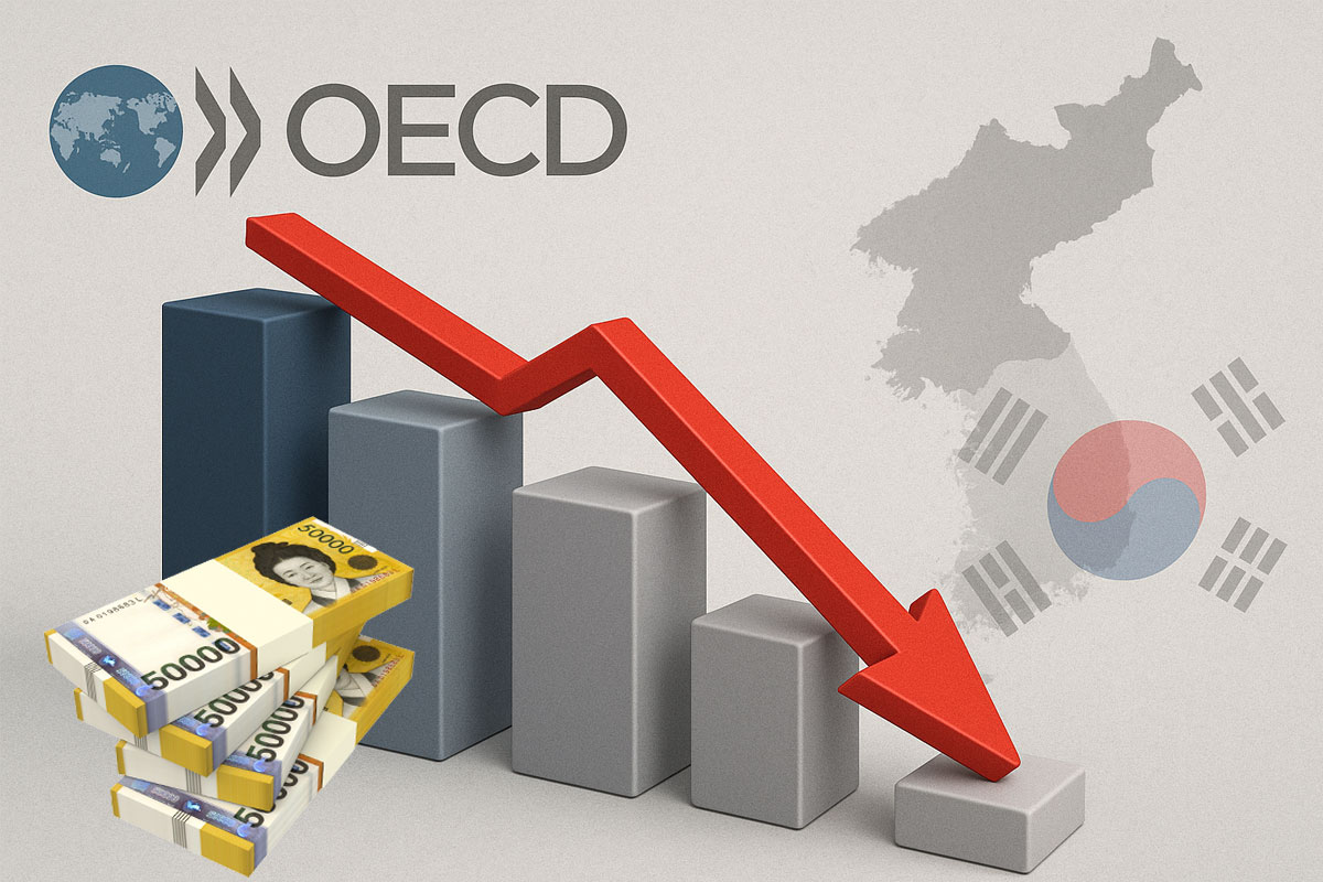 OECD, 올해 한국 성장률 전망치 1.5→1.0%로 거듭 하향
