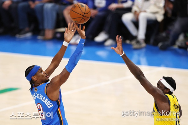 'SGA 34점 폭발' 오클라호마시티, 인디애나에 123-107 완승…시리즈 1승 1패
