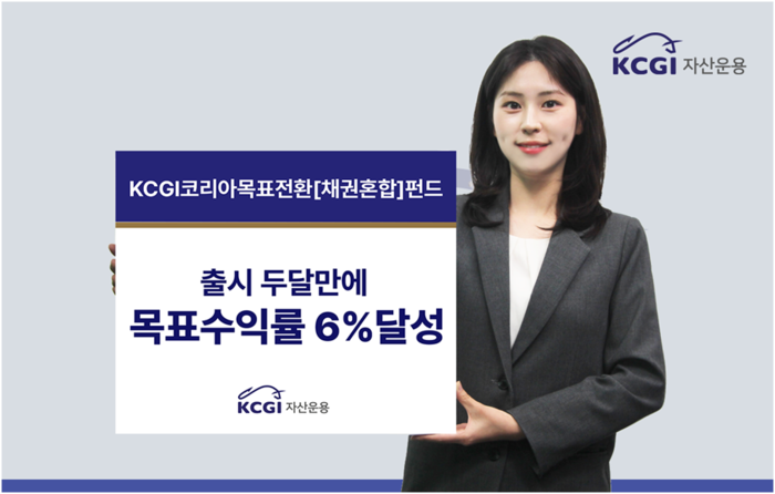 KCGI코리아목표전환형채권혼합펀드, 출시 두 달 만에 목표 수익률 조기 달성