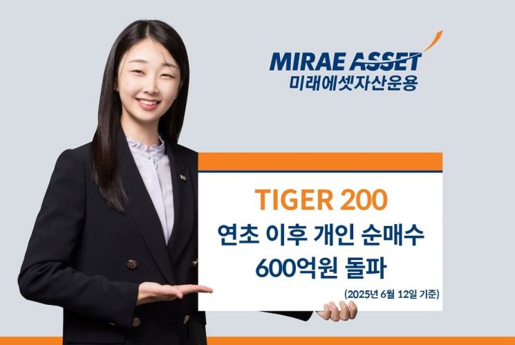 TIGER 200 ETF, 올해 들어 개인 누적 순매수 600억 돌파