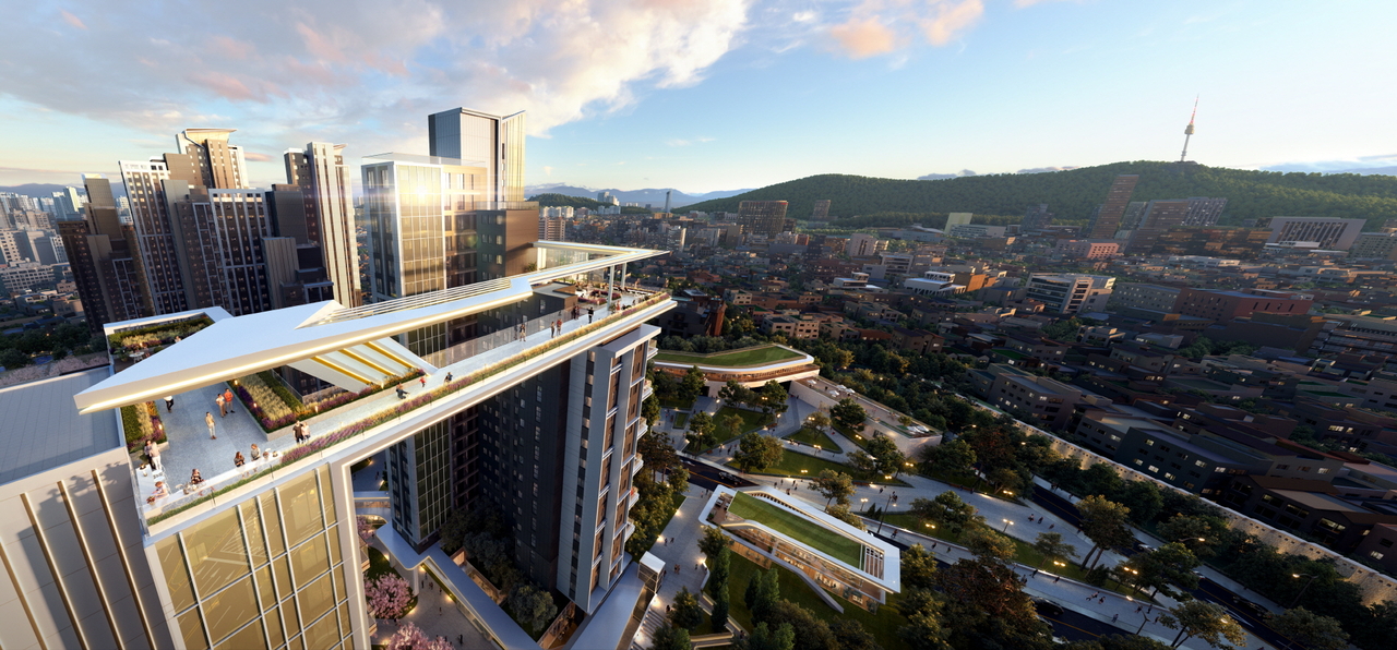 GS건설과 HDC현산 컨소 참여한 신당10구역, 스카이브릿지 설계 공개