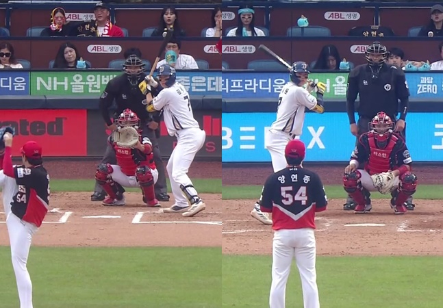 한 투수 상대 '1회 우타석→5회 좌타석' 이동, 토종 유일 양손타자 진기명기... "낯설게 느껴져" 고백 [창원 현장]