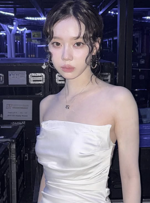 에스파 윈터 계단 위 한뼘 드레스, 카리나도 깜짝 놀랄 아찔 각선미