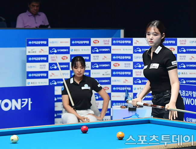 PBA-LPBA 챔피언십 | [ST포토] 권발해, 목적구 앞에서 확인