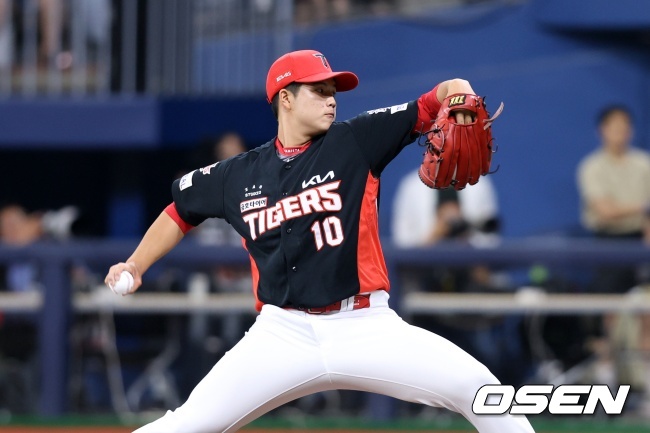 '최고 146km' 어마무시한 투구는 아니었지만 묵직했다...KIA 1R 특급루키 뒤늦은 데뷔 등판 어땠나