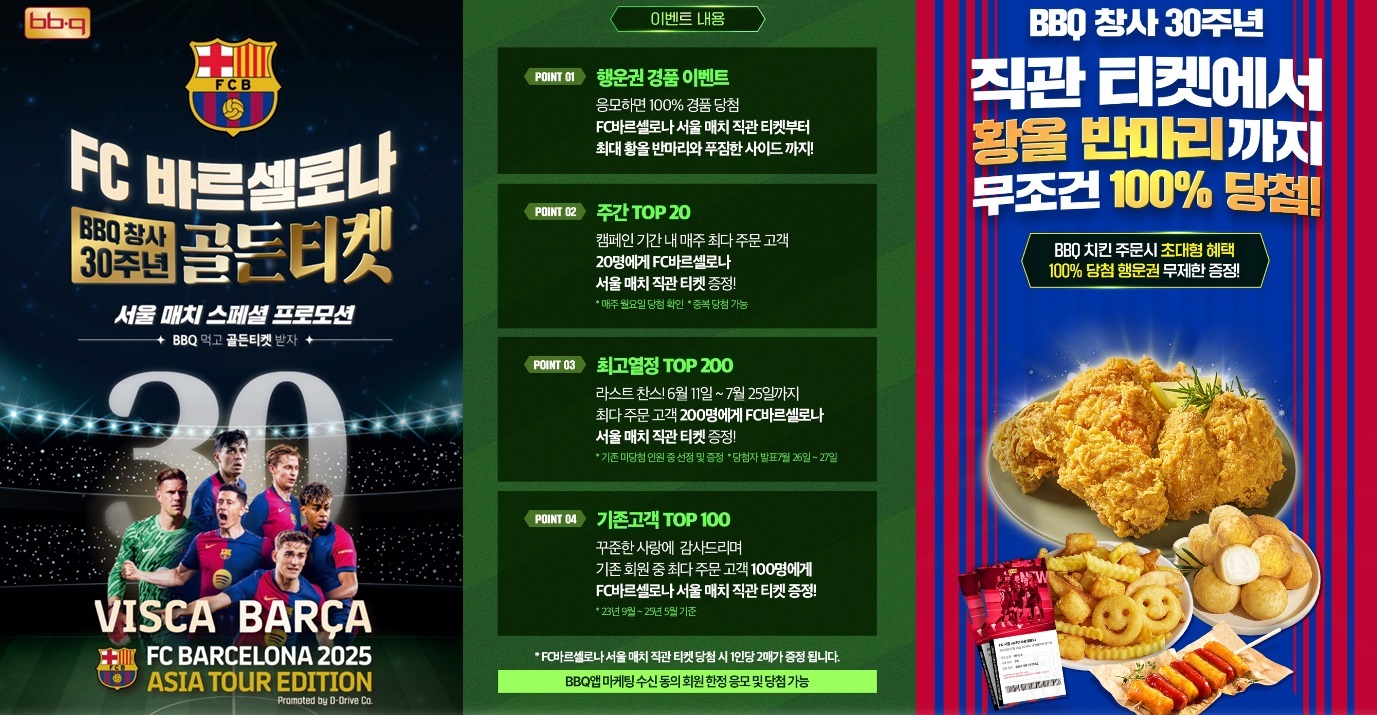 "치킨 시키면 바르사 티켓이?"...BBQ '골든 티켓 페스타' 응모 도전기①