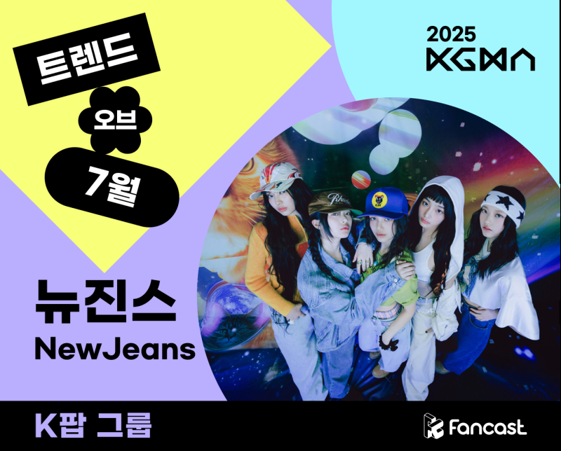 뉴진스, 2025 KGMA 트렌드 오브 7월 1위…유니스 코토코 루키 ‘정상’ [일간스포츠X팬캐스트]